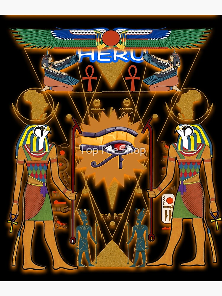 "Ancient Egypt Hieroglyph Egyptian Heru Horus Gods Pyramids Sacred ...