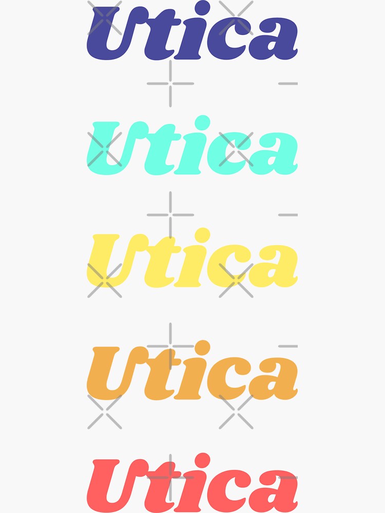 "Utica New York Pastel Pack" Sticker for Sale by Taumaturgo | Redbubble