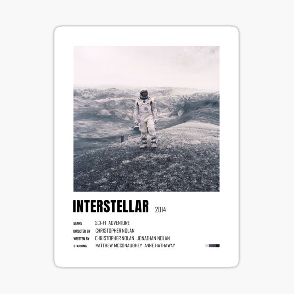 "Interstellar minimalist poster" Sticker by TP51designs | Redbubble