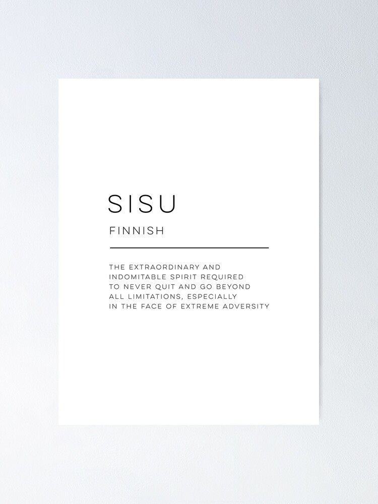 "Sisu Definition" Poster von wisemagpie | Redbubble