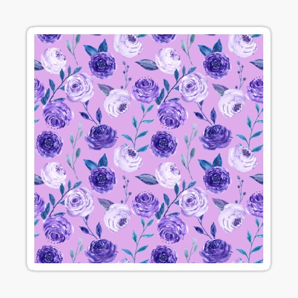 "Purple Flowers" Sticker for Sale by ShyPeony | Redbubble