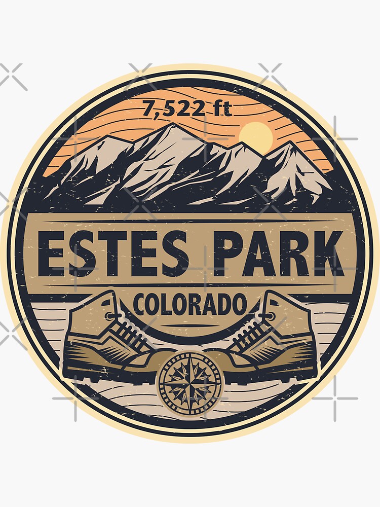 "Estes Park, Colorado" Sticker for Sale by studio838 | Redbubble