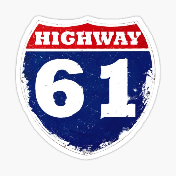 "Highway 61" Sticker for Sale by NostalgiCon | Redbubble