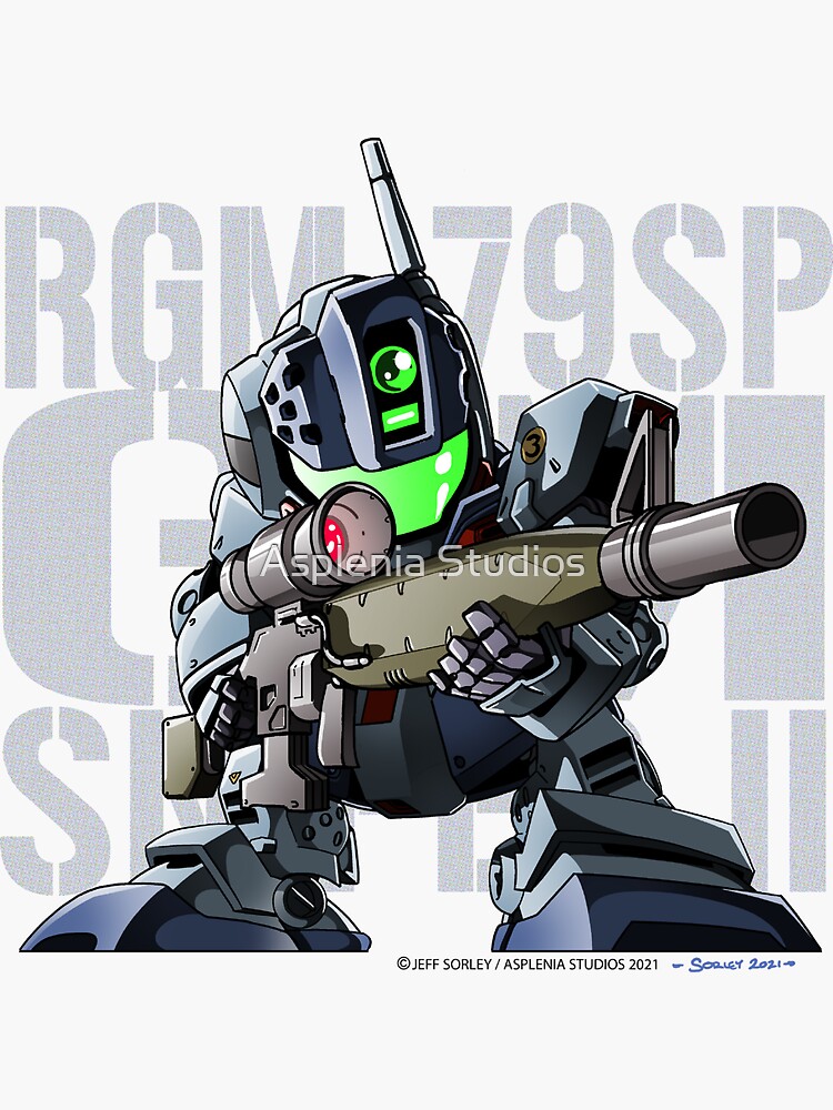 "SD GM Sniper II w/text background" Sticker for Sale by aspleniastudioz ...