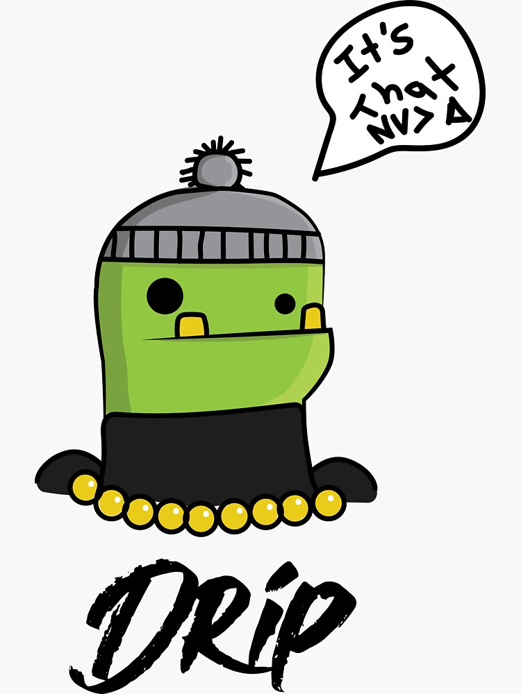 "Alien Drip" Sticker for Sale by NVDA | Redbubble