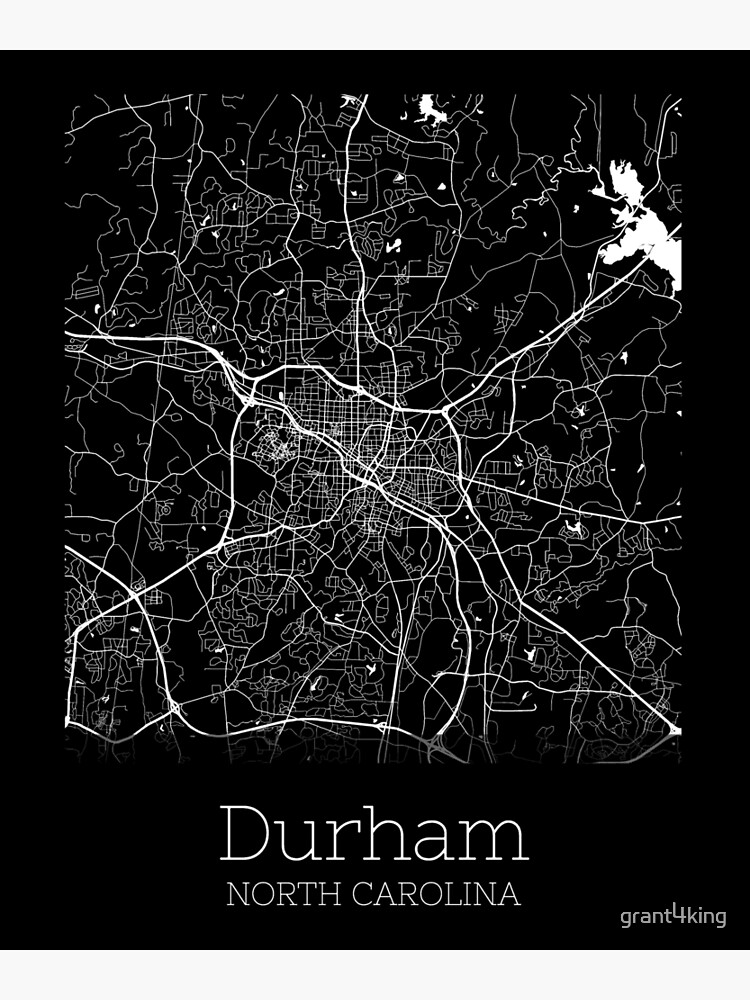 "Durham North Carolina Road Map The Tarheel State Pride Gift product ...