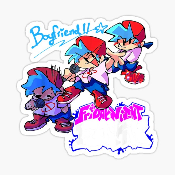 "Friday Night Funkin Boyfriend" Sticker for Sale by RiggsJaydin | Redbubble