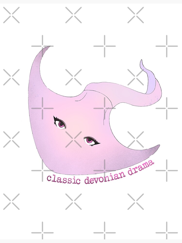 "Geologic Time Devonian Period, Fish, pink blush" Art Print for Sale by ...