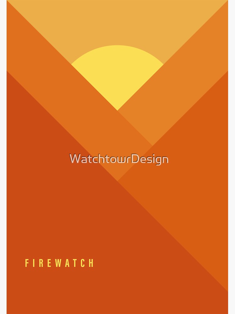 "Firewatch - Minimalist Video Game Poster Design" Sticker for Sale by ...