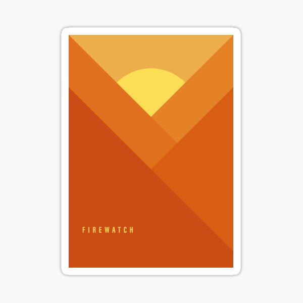 "Firewatch - Minimalist Video Game Poster Design" Sticker for Sale by ...