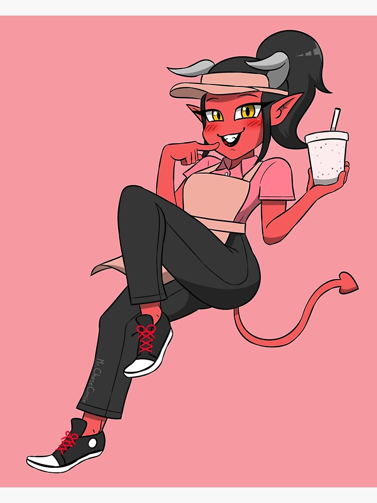 "Barista Demon" Art Print for Sale by mrchasecomix | Redbubble