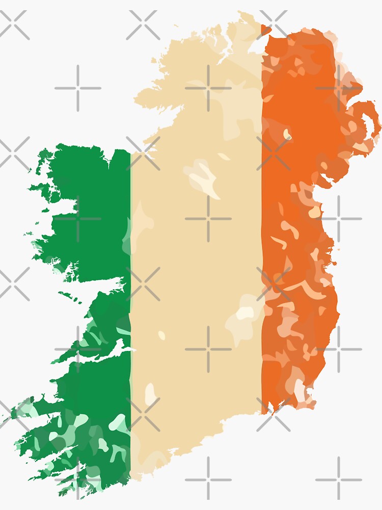 "Ireland map vintage" Sticker for Sale by MSRIMA | Redbubble