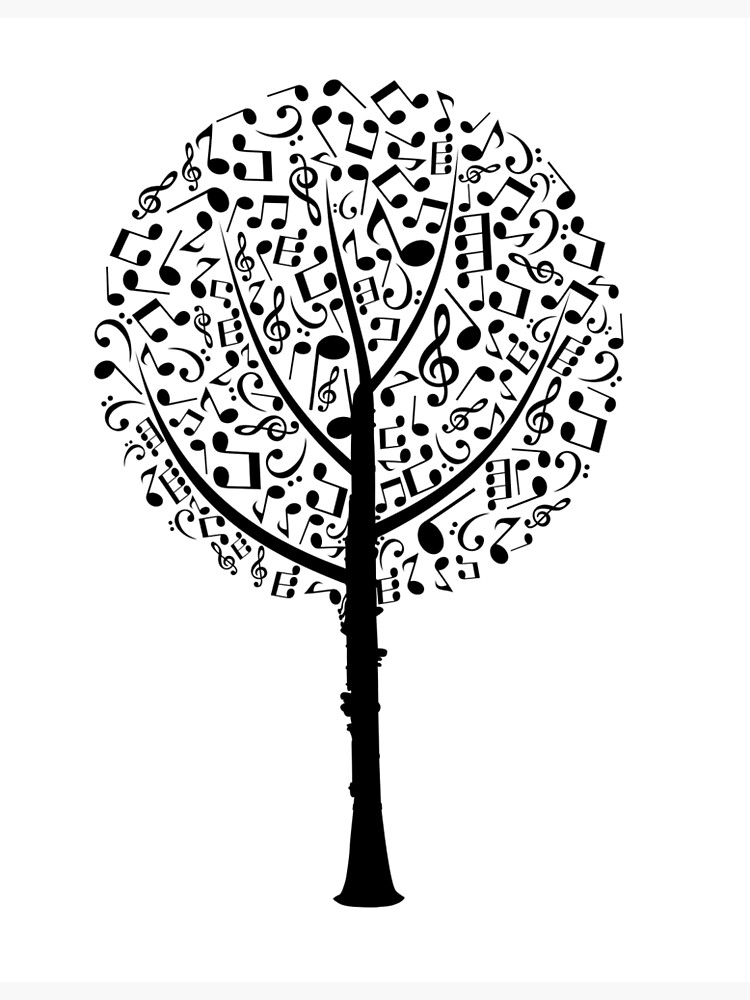 "Musical Clarinet Tree" Poster by BRBShop | Redbubble