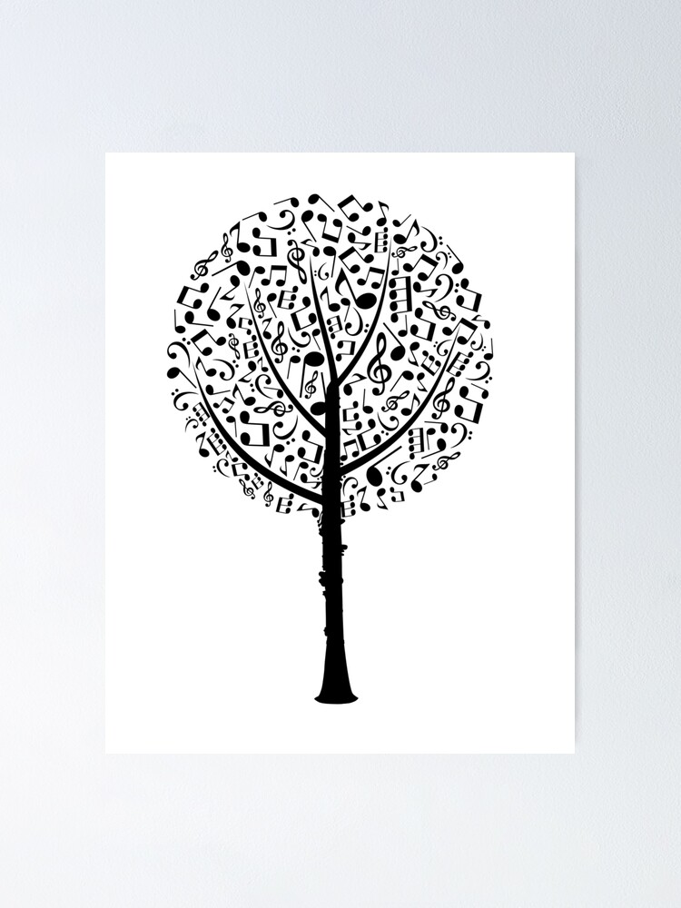 "Musical Clarinet Tree" Poster by BRBShop | Redbubble