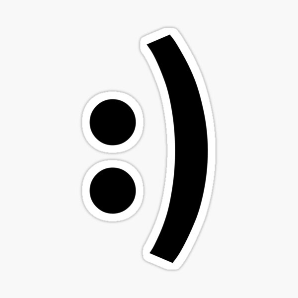 "og :) face - the colon series" Sticker for Sale by shmow-nhl | Redbubble