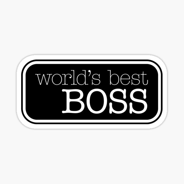 "Worlds Best Boss" Sticker by OddPop | Redbubble