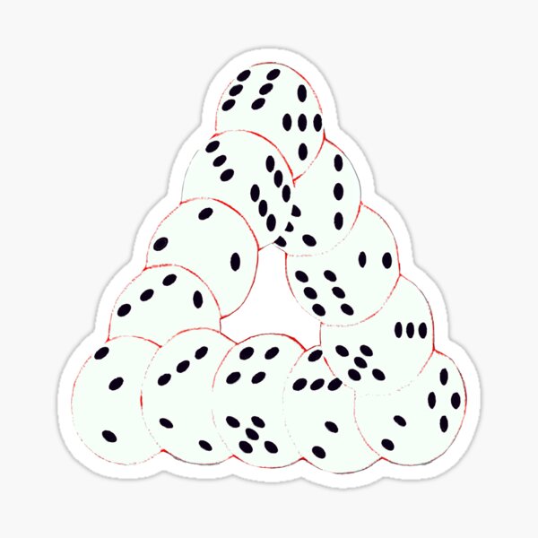 "Dice Optical illusion" Sticker for Sale by Icarusismart | Redbubble