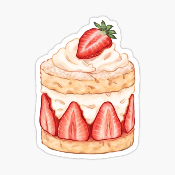 "Strawberry shortcake" Sticker for Sale by marinazapfan | Redbubble