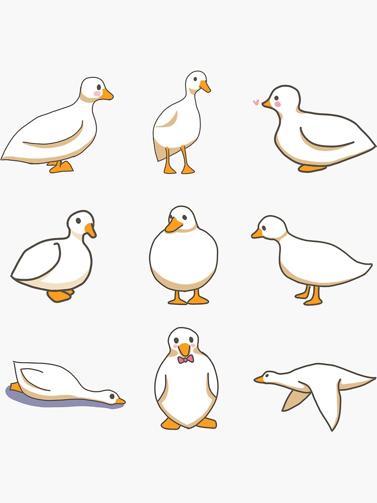 "duck sheet plain" Sticker for Sale by luckylou29 | Redbubble