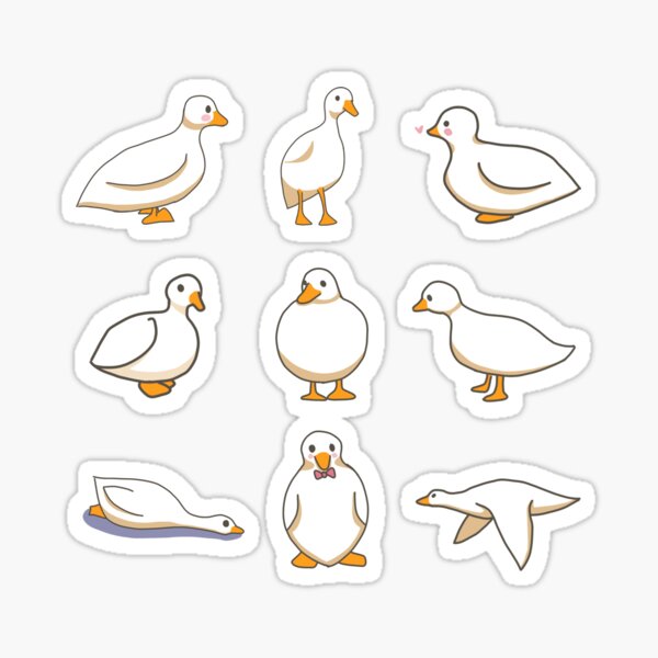 "duck sheet plain" Sticker for Sale by luckylou29 | Redbubble