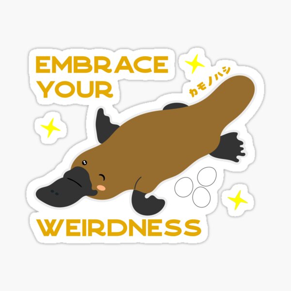 "Embrace Your Weirdness" Sticker by Kawaiisetas | Redbubble