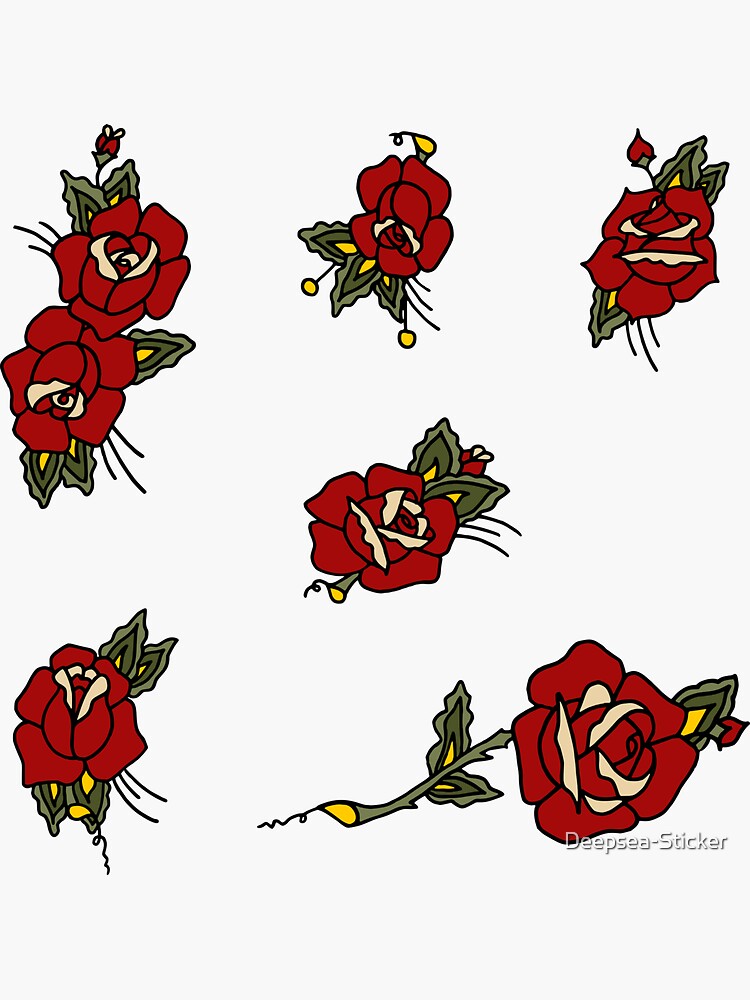 "Rose Sticker Pack" Sticker for Sale by Deepsea-Sticker | Redbubble