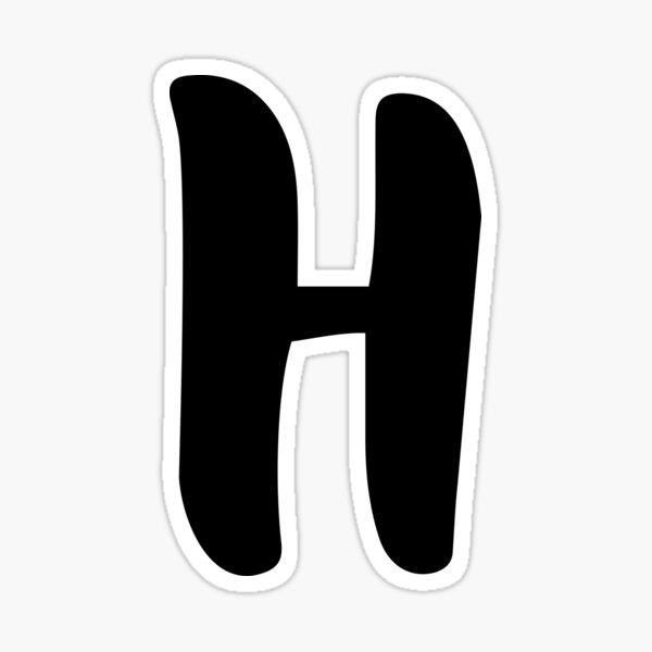 "The Letter H Initial" Sticker for Sale by TurtleForged | Redbubble
