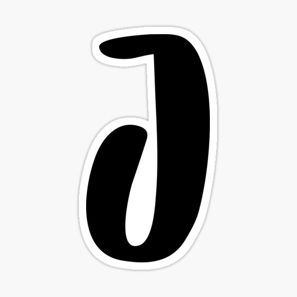 "The Letter J Initial" Sticker for Sale by TurtleForged | Redbubble