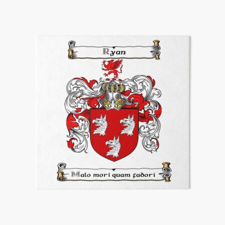 "Ryan Family Crest" Art Board Print for Sale by Hibernia29 | Redbubble