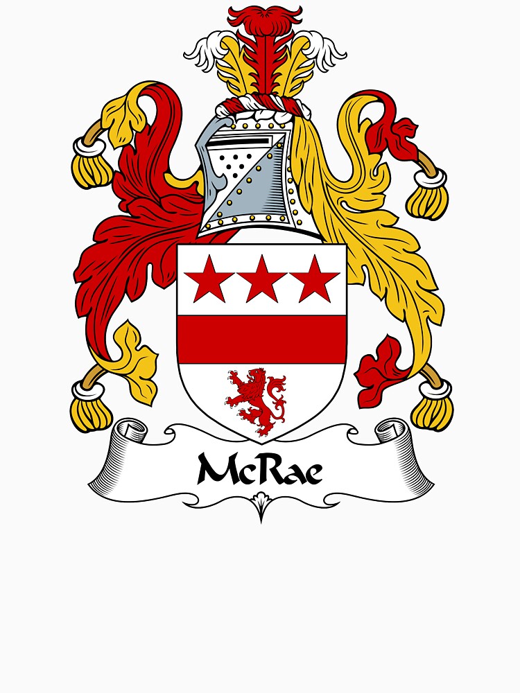"McRae Coat of Arms / McRae Family Crest" T-shirt for Sale by ...