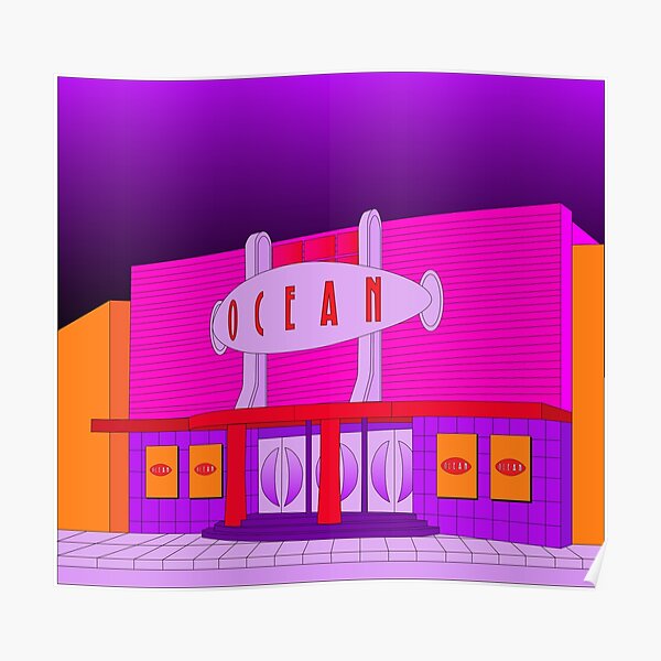 "Ocean nightclub Nottingham colourful print" Poster for Sale by ...