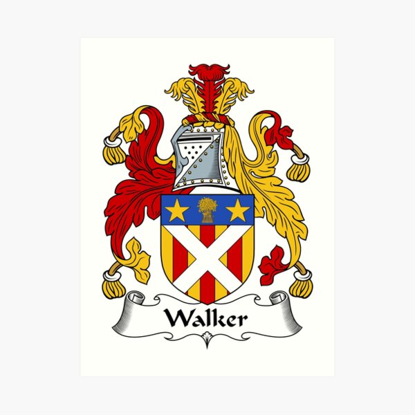 "Walker Coat of Arms / Walker Family Crest" Art Print by ...
