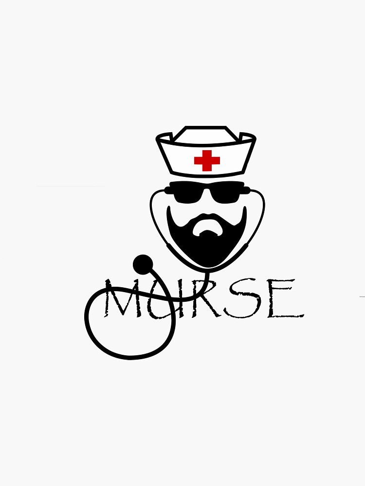"MURSE. The Male Nurse" Sticker by nursemalec99 | Redbubble