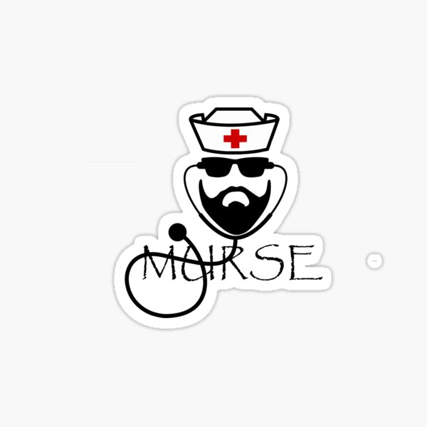 "MURSE. The Male Nurse" Sticker by nursemalec99 | Redbubble