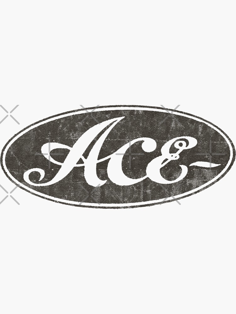 "Ace vintage logo" Sticker by PetroleumSpirit | Redbubble