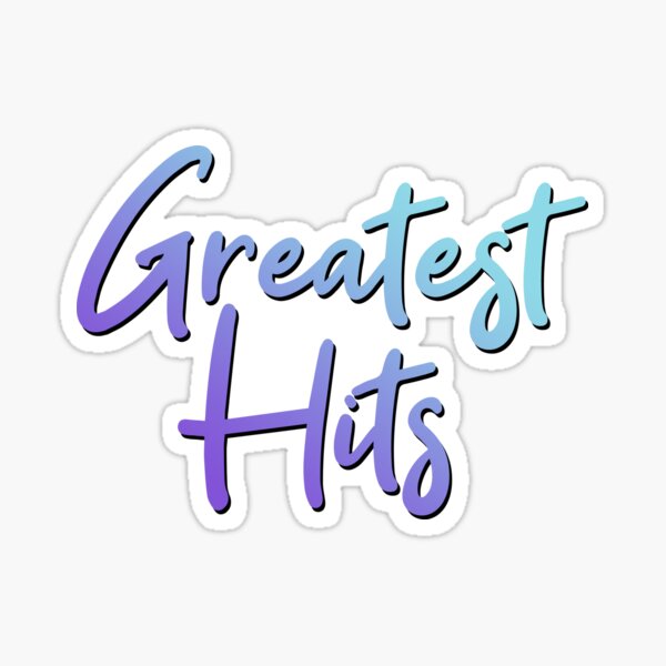 "Greatest Hits blue" Sticker by PaulaPatata | Redbubble