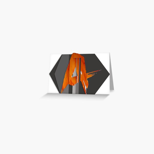 "LETTER A WITH GRADUATE ORANGE COLOR" Greeting Card for Sale by ...