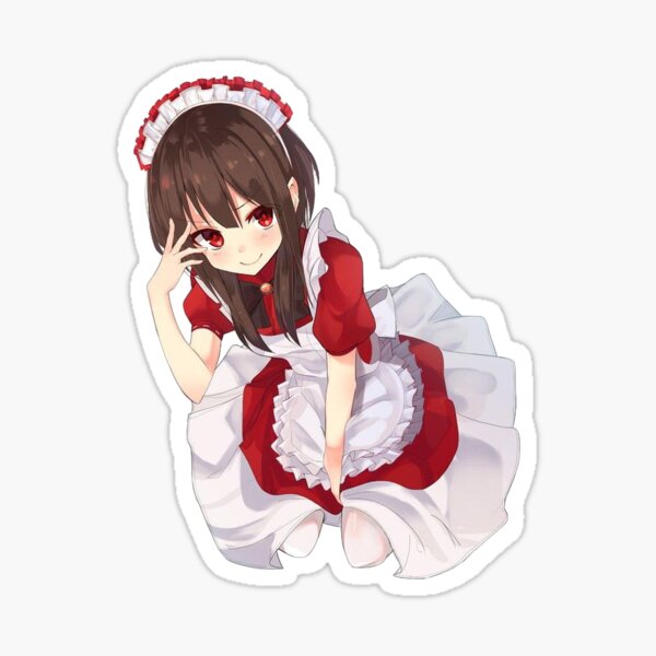 "megumin maid" Sticker for Sale by mtngbl | Redbubble