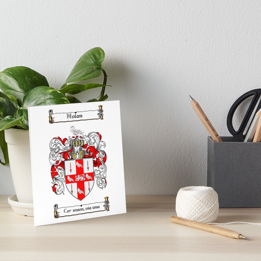 "Nolan Family Crest and Motto" Art Board Print by Hibernia29 | Redbubble