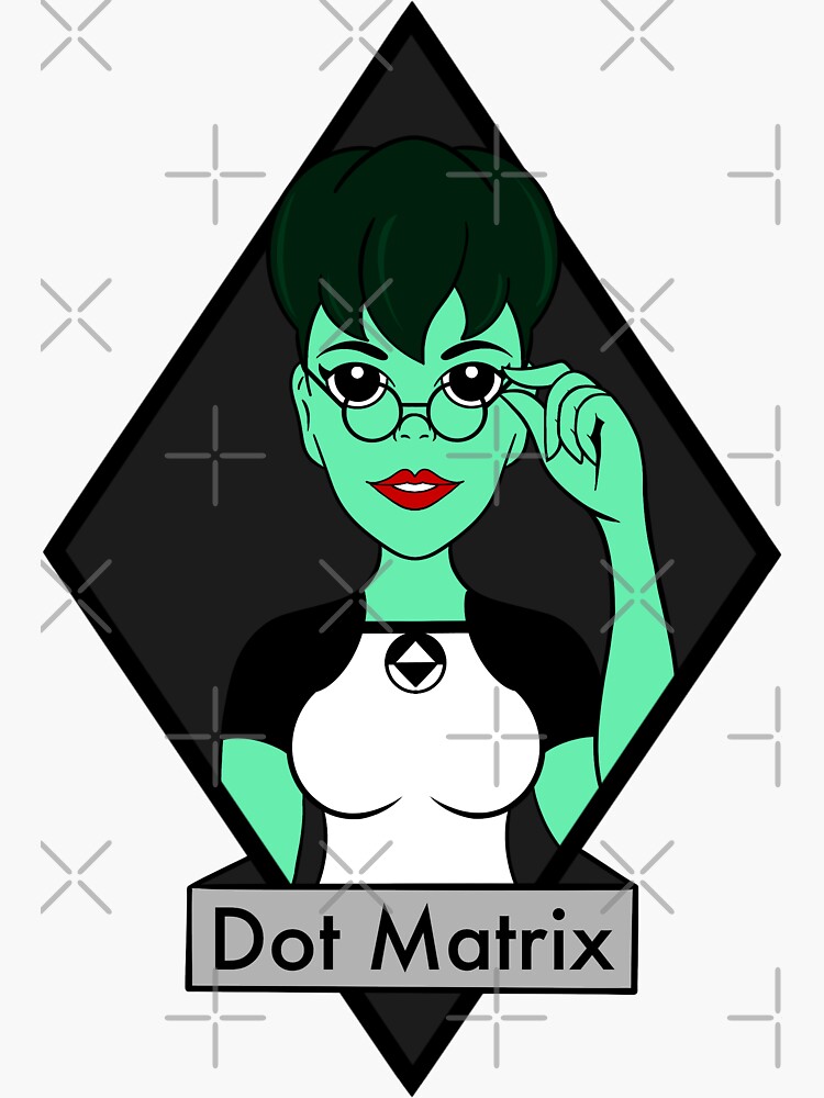 "Dot Matrix - ReBoot" Sticker for Sale by HazelGeek | Redbubble