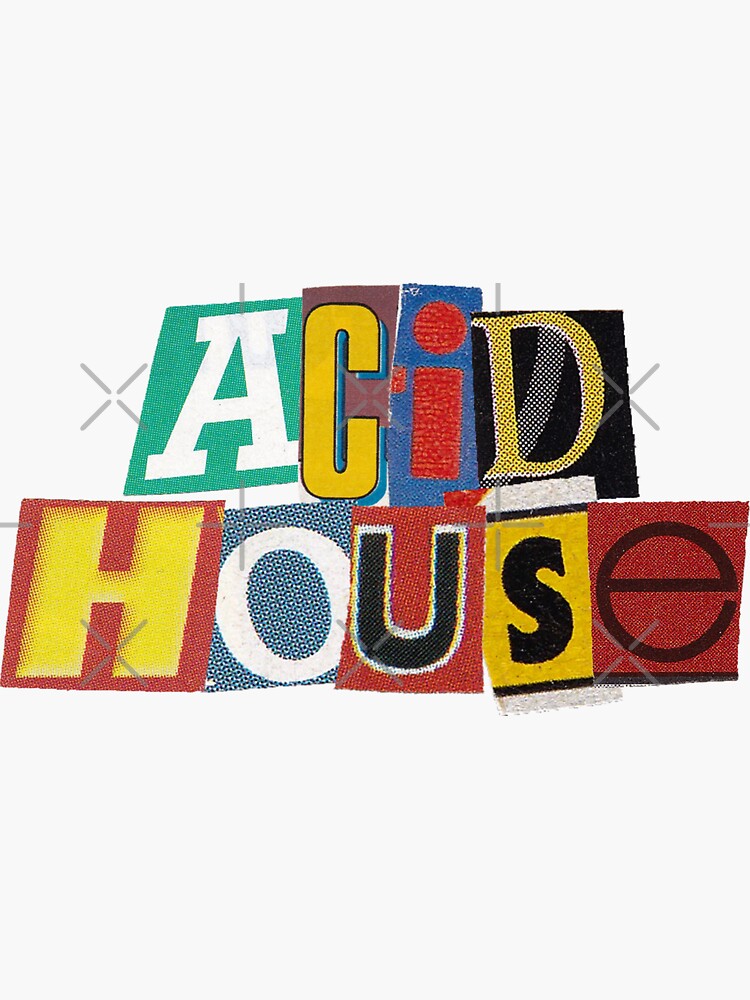 "Acid House" Sticker for Sale by AcidTed | Redbubble