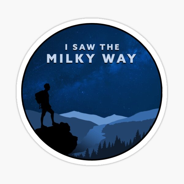 "Milky Way Galaxy Space Hiking Sticker " Sticker for Sale by ...