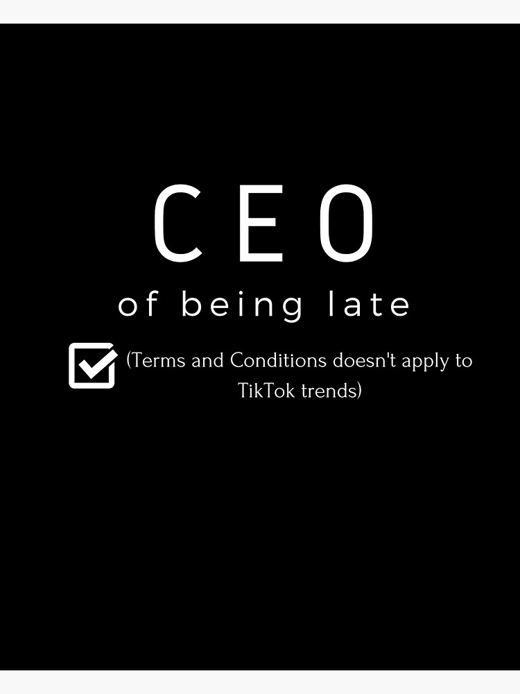 "CEO of being late - art of being late" Sticker by marianyvl | Redbubble