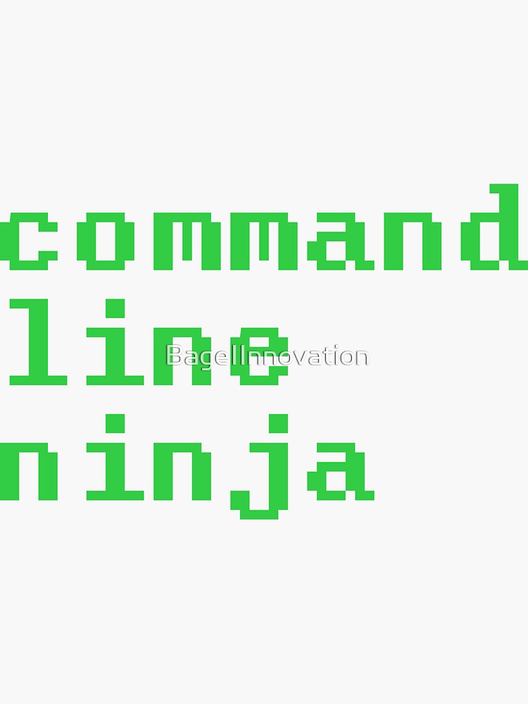 "Command Line Ninja" Sticker by BageIInnovation | Redbubble
