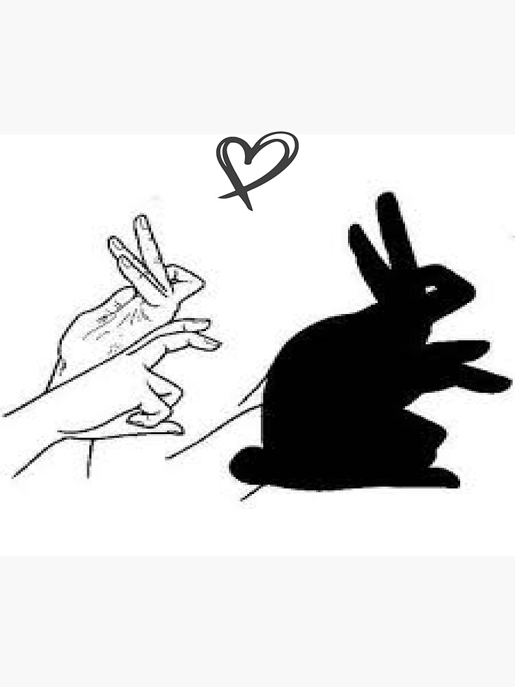 "Rabbit hand shadow.sticker" Sticker by khodjaikram20 | Redbubble