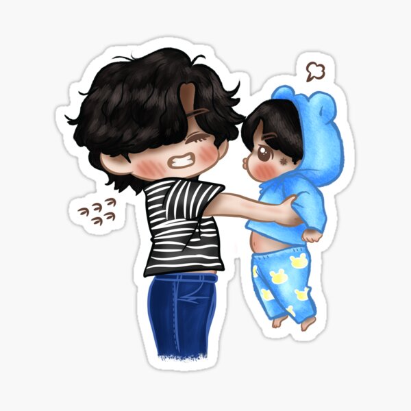 "BTS Taehyung and Jimin VMin TaeMin" Sticker by RoniPool | Redbubble