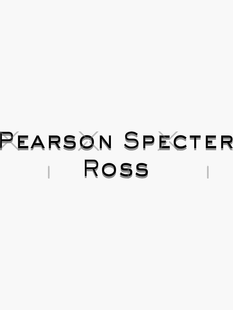 "Pearson Specter Ross" Sticker for Sale by Zulfiqqar | Redbubble