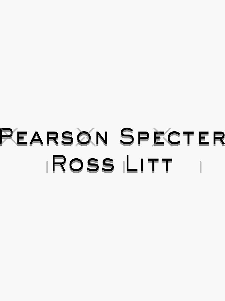 "Pearson Specter Ross Litt" Sticker for Sale by Zulfiqqar | Redbubble