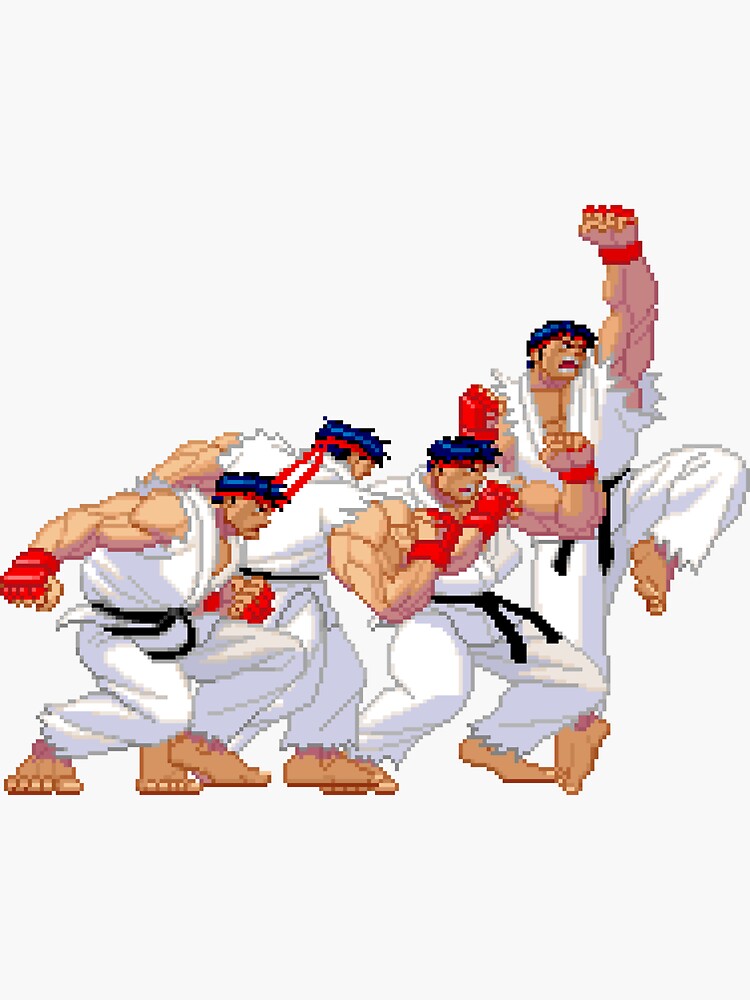 "Shin Shoryuken Key Frames" Sticker for Sale by TheOTrain | Redbubble