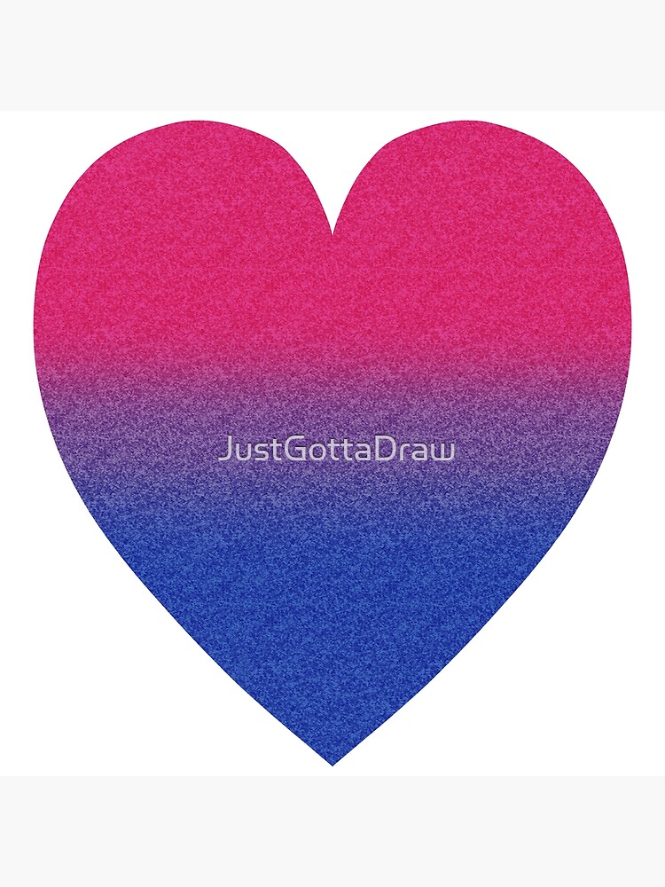 "Gradient Bisexual Pride Heart" Poster for Sale by JustGottaDraw ...